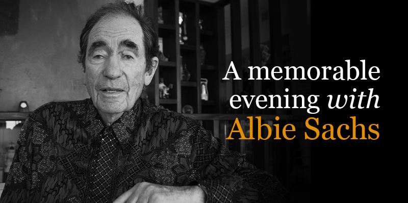 A memorable evening with Albie Sachs